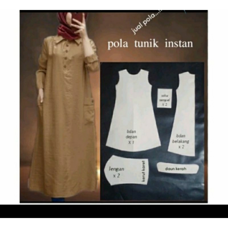 Jual POLA INSTAN TUNIK DEWASA (TINGGAL JIPLAK) | Shopee Indonesia