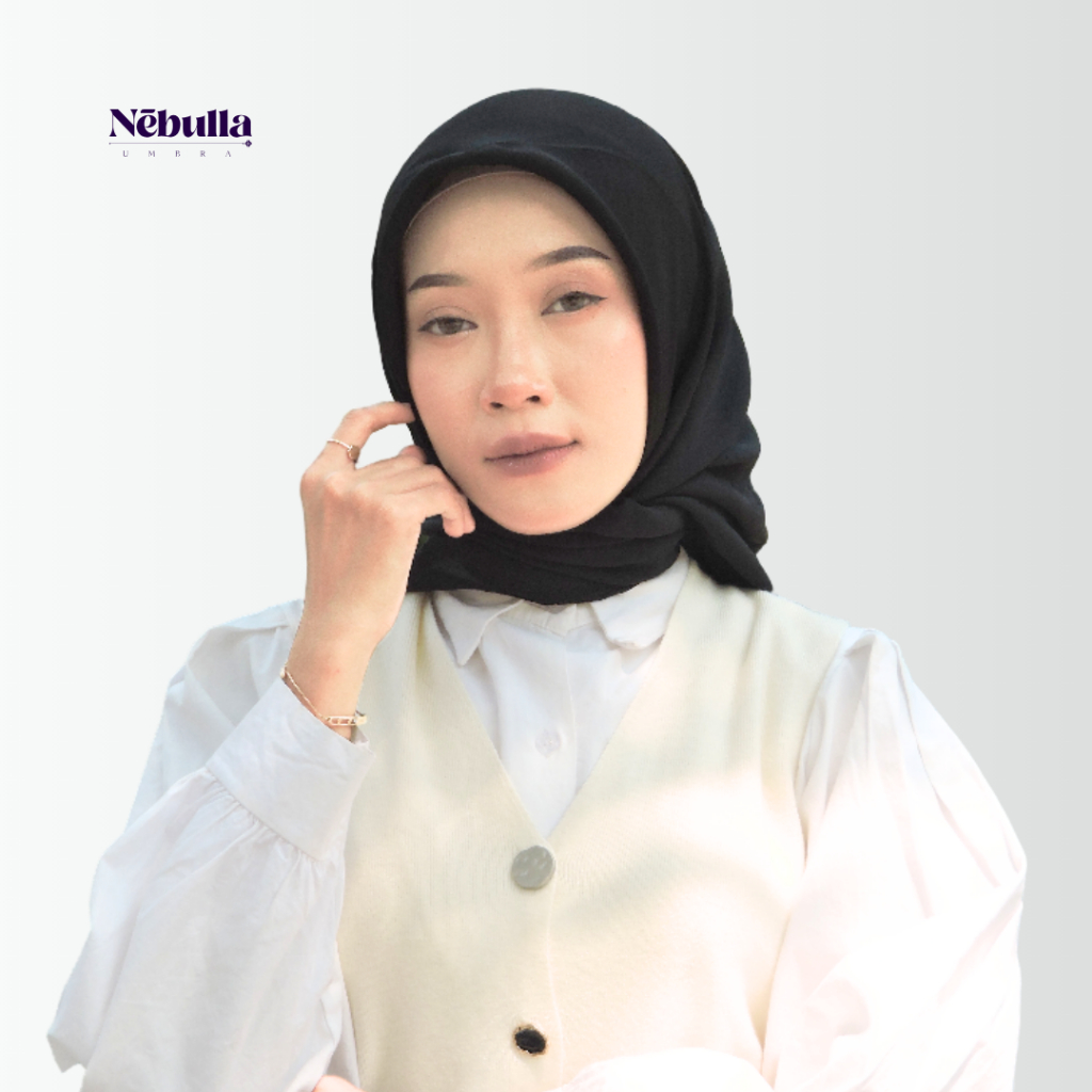 Jual BUY 1 GET 1 Nebulla Umbra - Hijab Polycotton Series Black | Shopee Indonesia