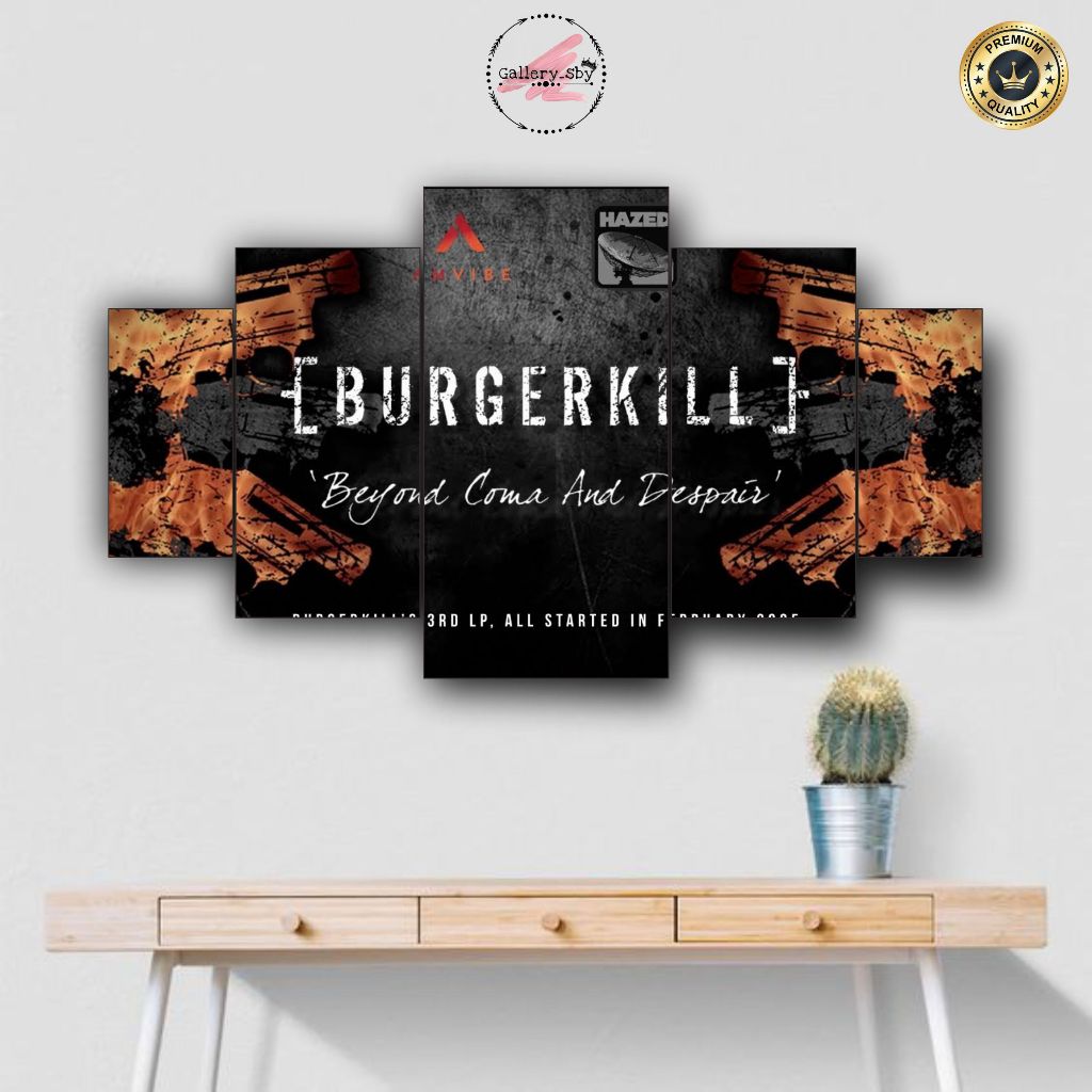 Jual 1 SET Pajangan Dinding Burgerkill Hiasan Dinding Cocok Buat Kamar ...