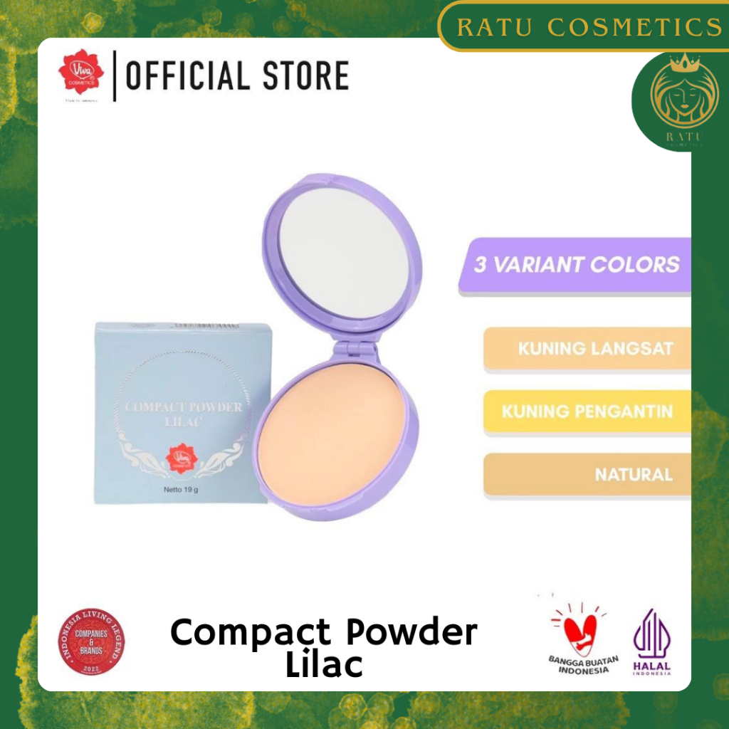 Jual VIVA Compact Powder Lilac (tersedia 3 varian warna) | Shopee Indonesia