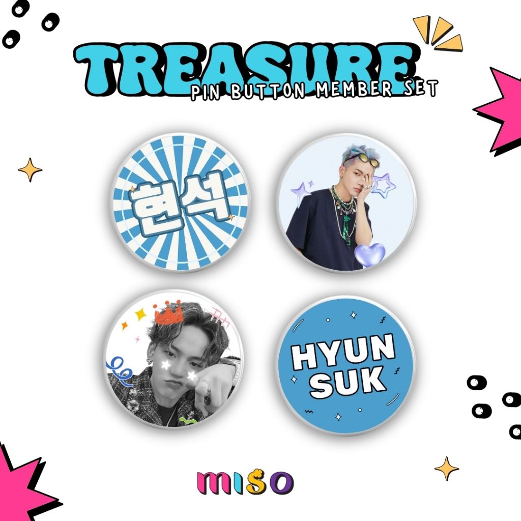 Jual READY STOCK || Treasure Pin Button Member Set / Bros Treasure Pin ...
