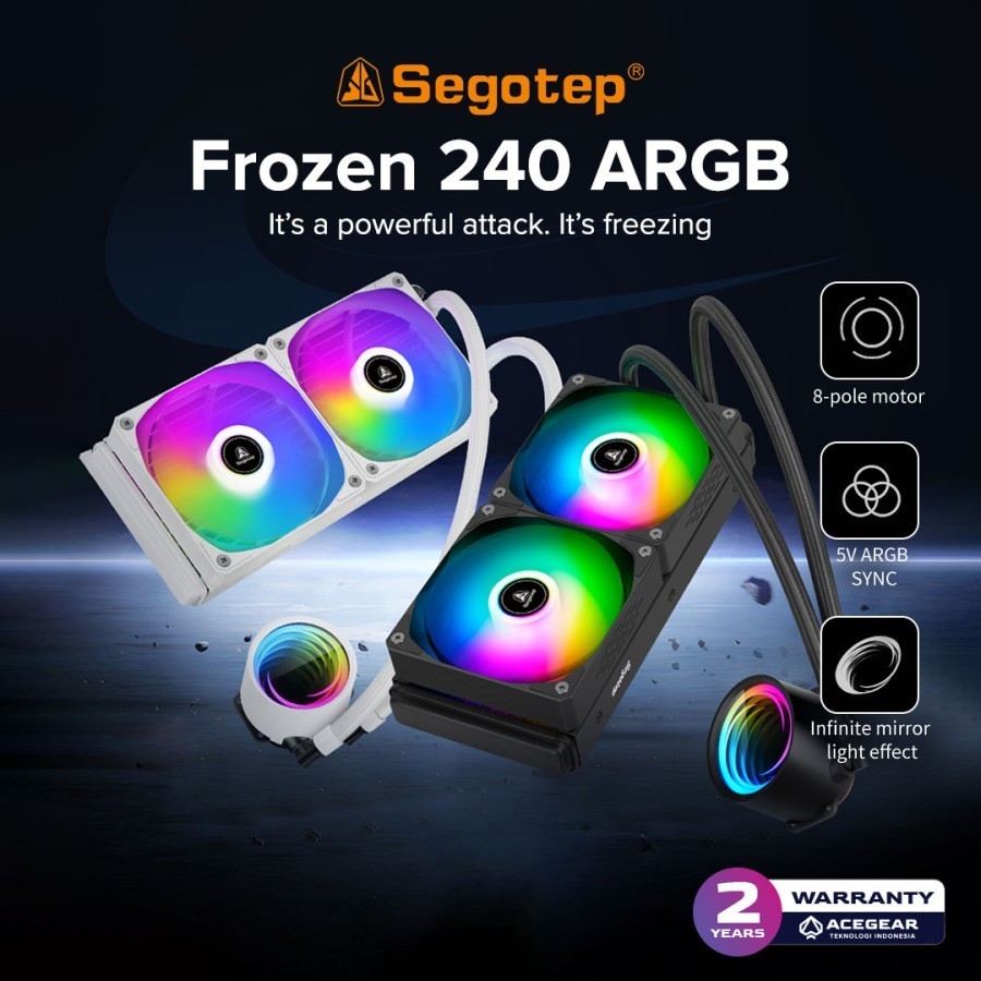 Jual Segotep AIO Cooler Frozen 240 ARGB Intel AMD 240mm ARGB | Shopee ...