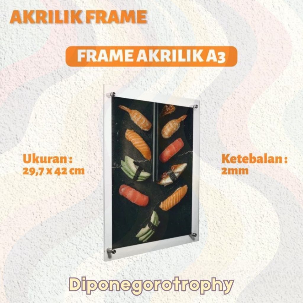 Jual Frame Bingkai Display Poster Akrilik Menu Dinding - Ukuran A3 | Shopee Indonesia
