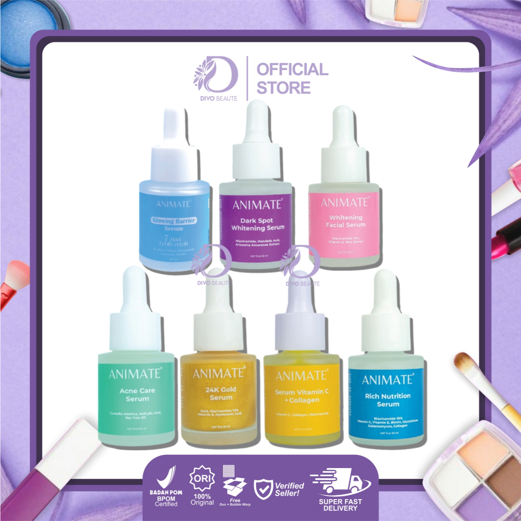 Jual Animate Serum - Whitening | Dark Spot | Acne Care | 24k Gold ...