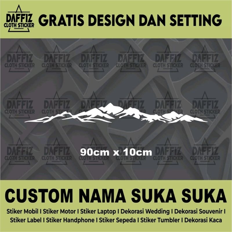 Jual STIKER CUTTING GUNUNG UKURAN 90CMX10CM | Shopee Indonesia