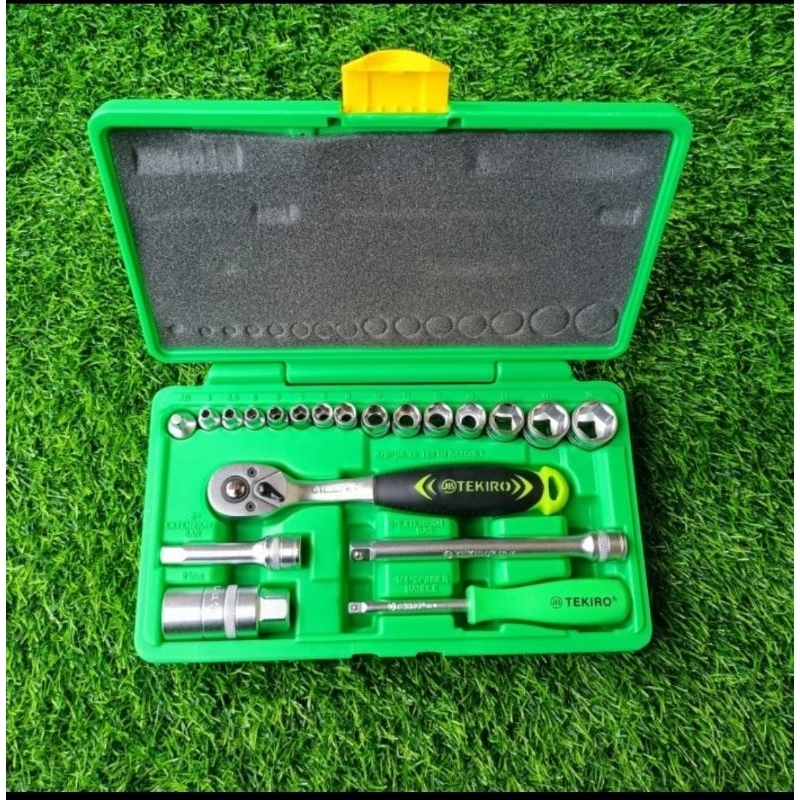 Jual Tekiro kunci sok 21 pcs Shock sock socket mata anak kunci Shock set socket | Shopee Indonesia