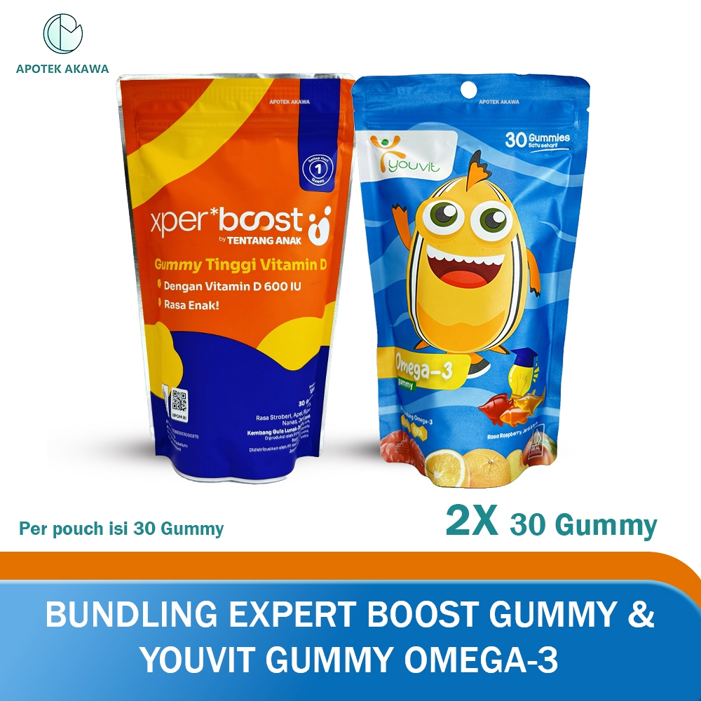 Jual BUNDLING EXPERT BOOST VITAMIN D 600 IU+ YOUVIT OMEGA-3 GUMMY ANAK ...