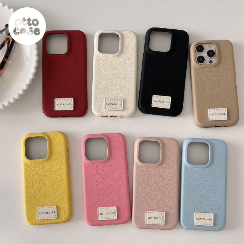 Jual case iphone 16 promax 15 14 13 pro promax simple leather | Shopee ...