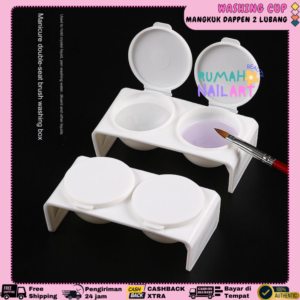 Jual Mangkuk Dappen 2 Lubang Double Washing Cup / Double Jar Dapper ...
