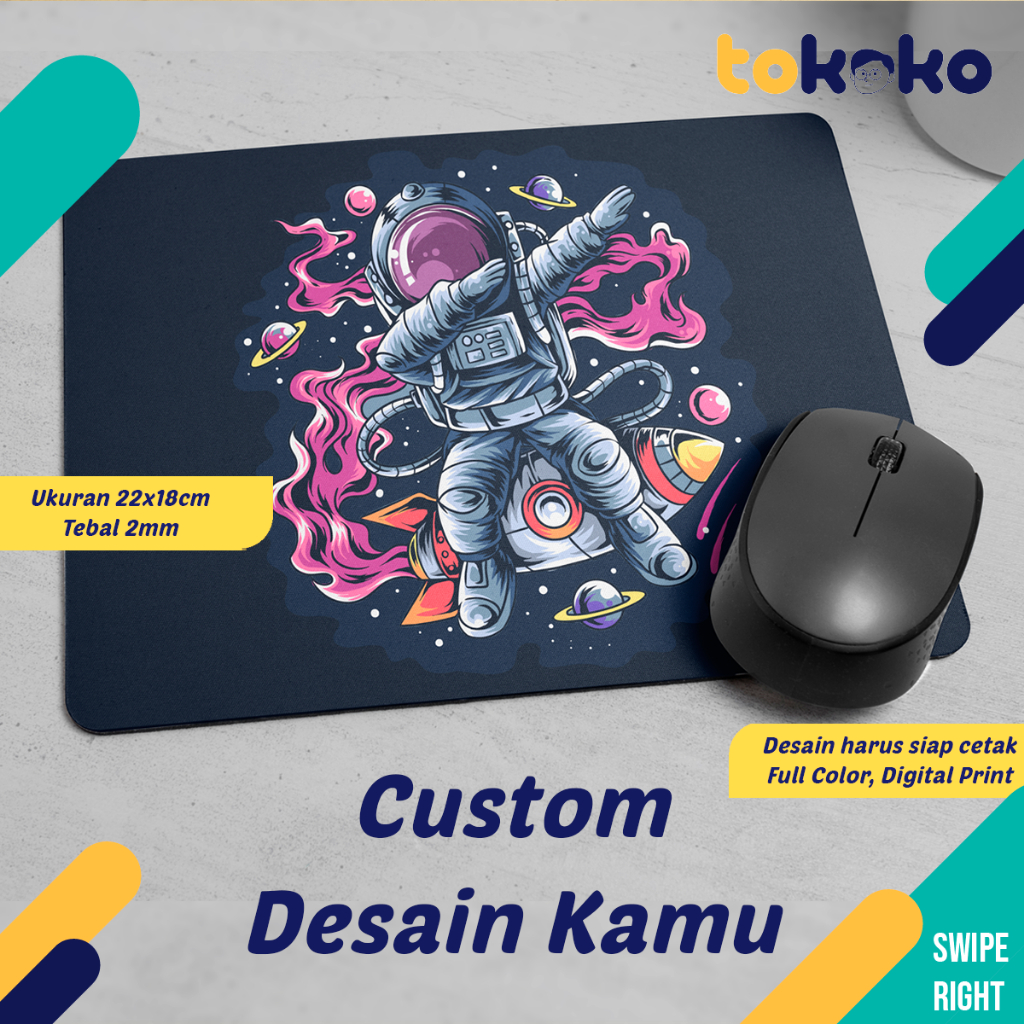 Jual Mouse Pad Custom Desain 18x22 cm Printing Mousepad Custom T1036 ...