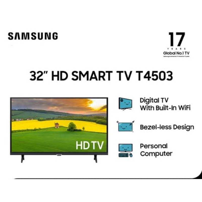 Jual Led Samsung 32 inch Smart Tv HD Digital UA-32T4503AKXXD 32T4503 ...