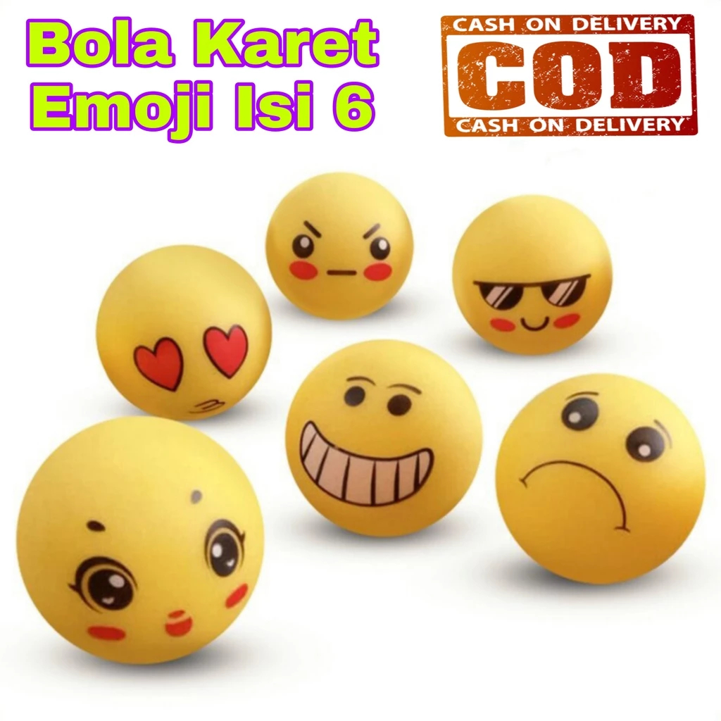 Jual Mainan Anak Bola Smile 6 pcs Karakter Emoticon Bisa Berbunyi ...
