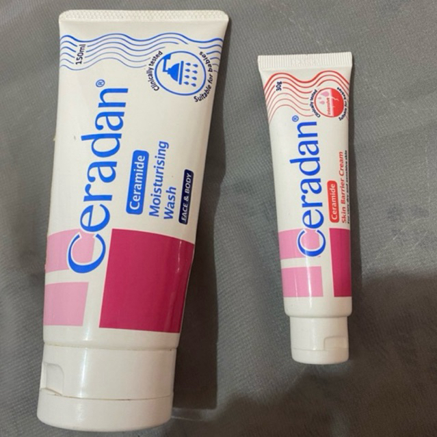 Jual Preloved ceradan ceramide moisturising wash 150 ml & ceradan ...