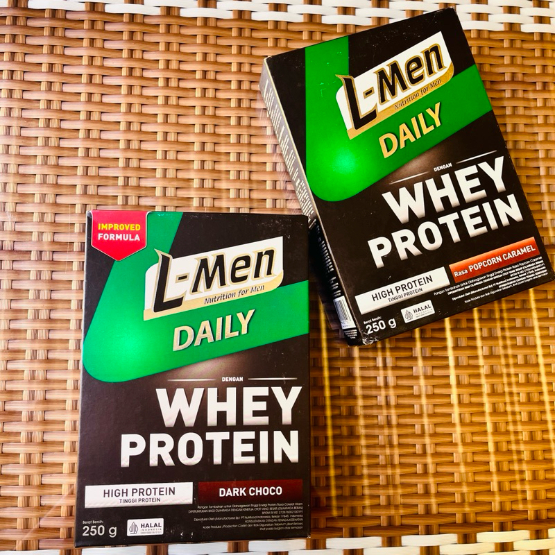 Jual L-Men Whey Daily Suplemen Tinggi Whey Protein Dark Choco / Popcorn ...