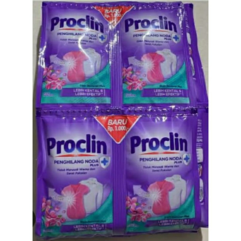 Jual PROCLIN WARNA PENGHILANG NODA BAJU BERWARNA ( 1RENTENG 24SCHT ...