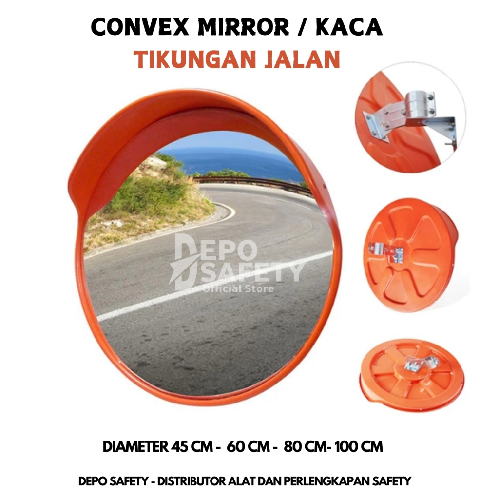 Jual Convex Mirror OUTDOOR Kaca Jalan Tikungan Cembung Lalu Lintas 45 ...