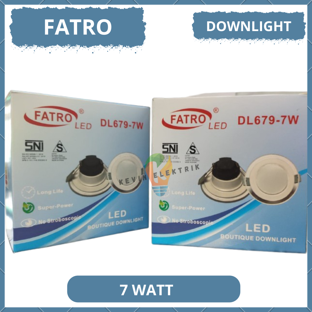 Jual FATRO LED BOUTIQUE DOWNLIGHT 7 WATT 3 WARNA (KUNING, BIRU, UNGU ...