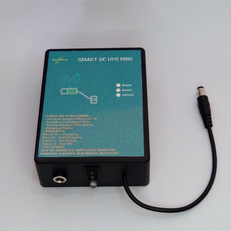 Jual SMART DC UPS MINI for Router, Htb, Modem Dll 12v/9v/5v Power Auto ...
