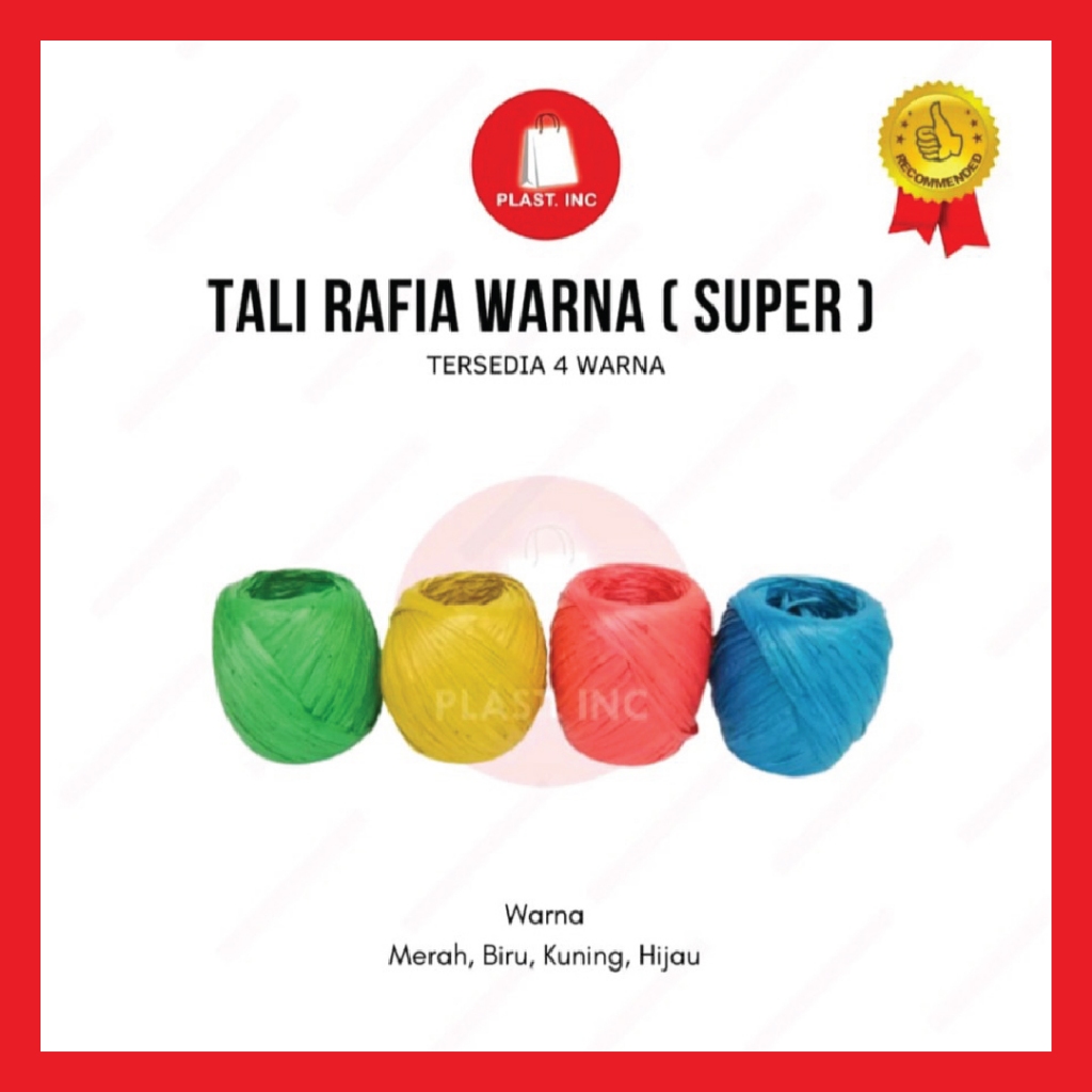 Jual TALI RAFIA / TALI PACKING / TALI GULUNGAN WARNA WARNI 1kg | Shopee ...