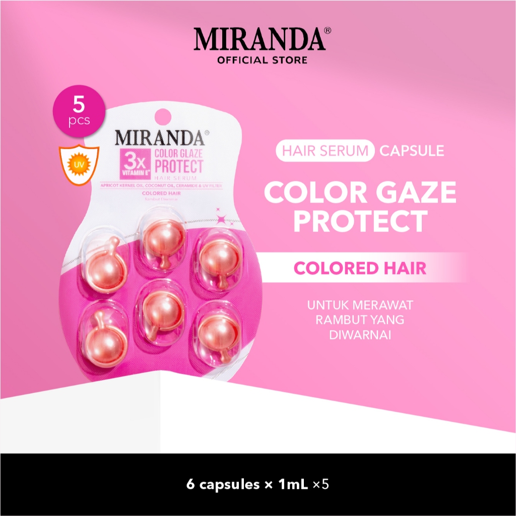 Jual [5in1] Miranda Hair Serum Blister Color Glaze Protect Blister ...