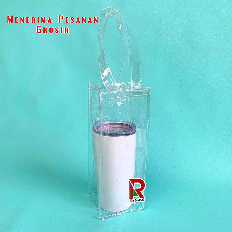 Jual TAS MIKA BENING BOTOL 8x8x26 | Goodie bag Tumbler transparan ...