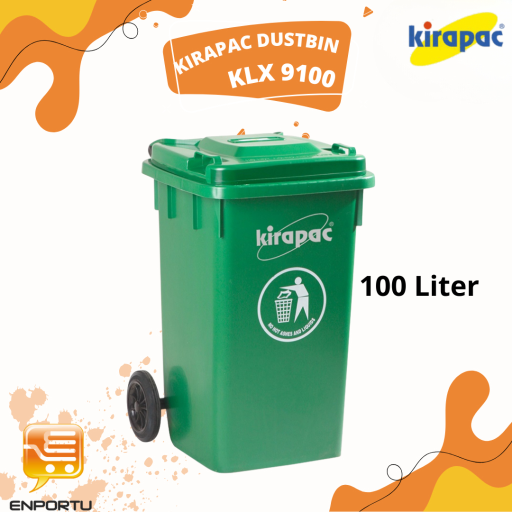 Jual Kirapac Dustbin 100 Liter - KLX 9100/Tempat Sampah Roda | Shopee ...