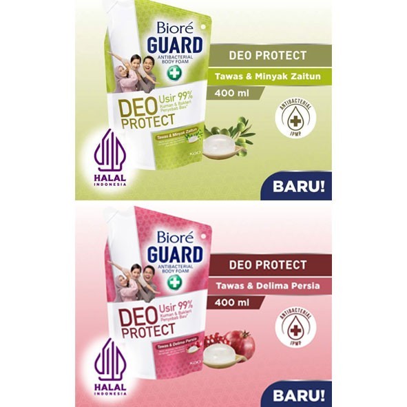 Jual Biore Guard Deo Protect Sabun Mandi Cair 400ML HALAL - Tawas ...
