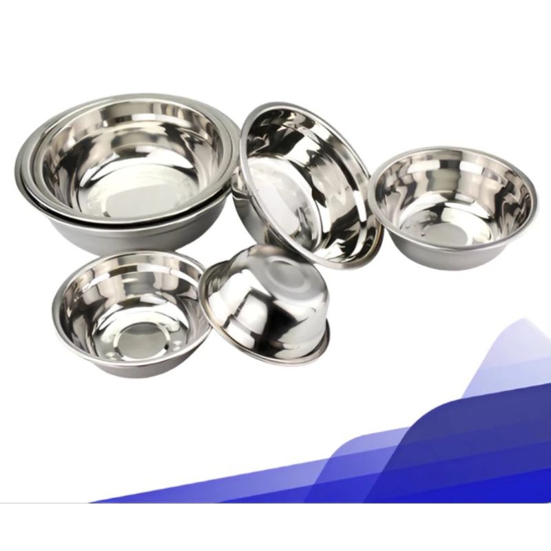 Jual Ready baskom stainless steel serbaguna ukuran 16cm/28cm/30cm/32cm ...
