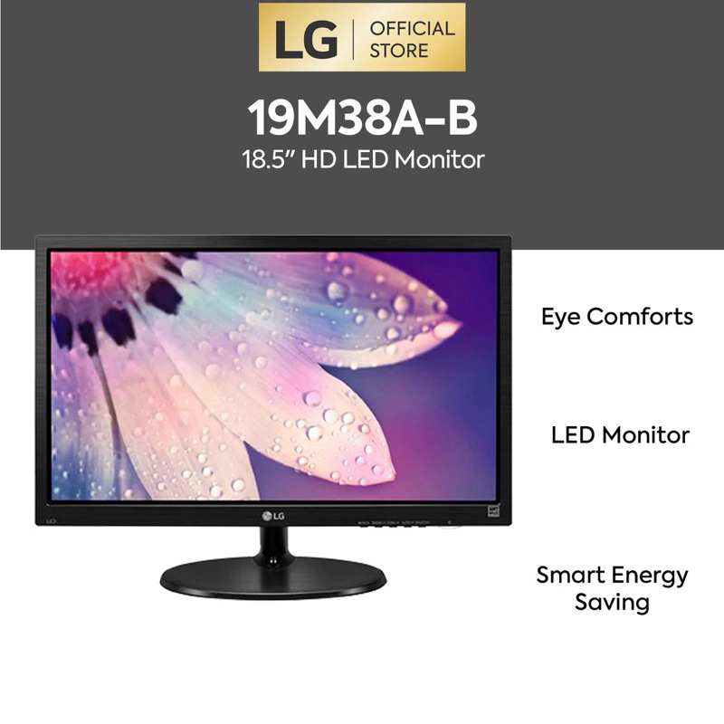 Jual Monitor LG 19M38A 19 Inch Wide screen HD Monitor Mulus No Minus ...