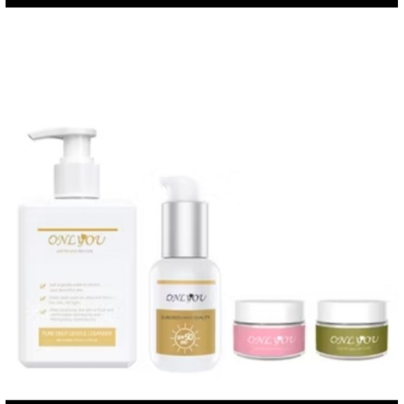 Jual ONLYOU Set Facial wash Sunscreen Tone up cream Whitening cream ...