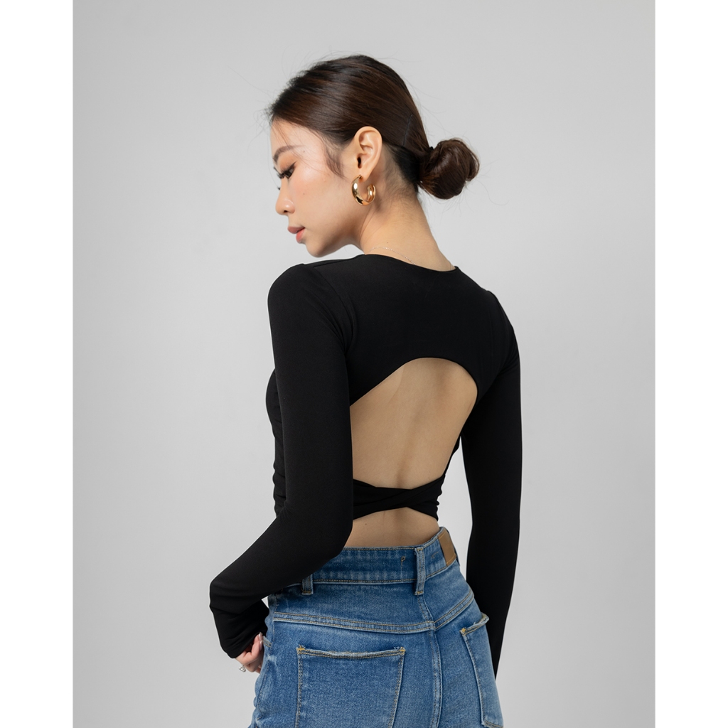 Jual Evertops -1.0 | Irene Longsleeve (Backless Twist) | Shopee Indonesia