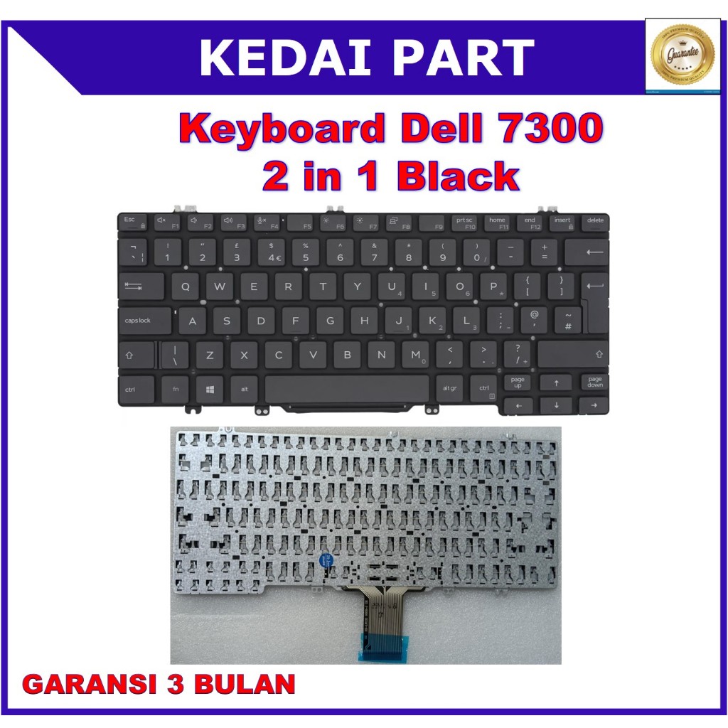 Jual Keyboard Dell Latitude 7300 5300 5310 2 In 1 Black | Shopee Indonesia