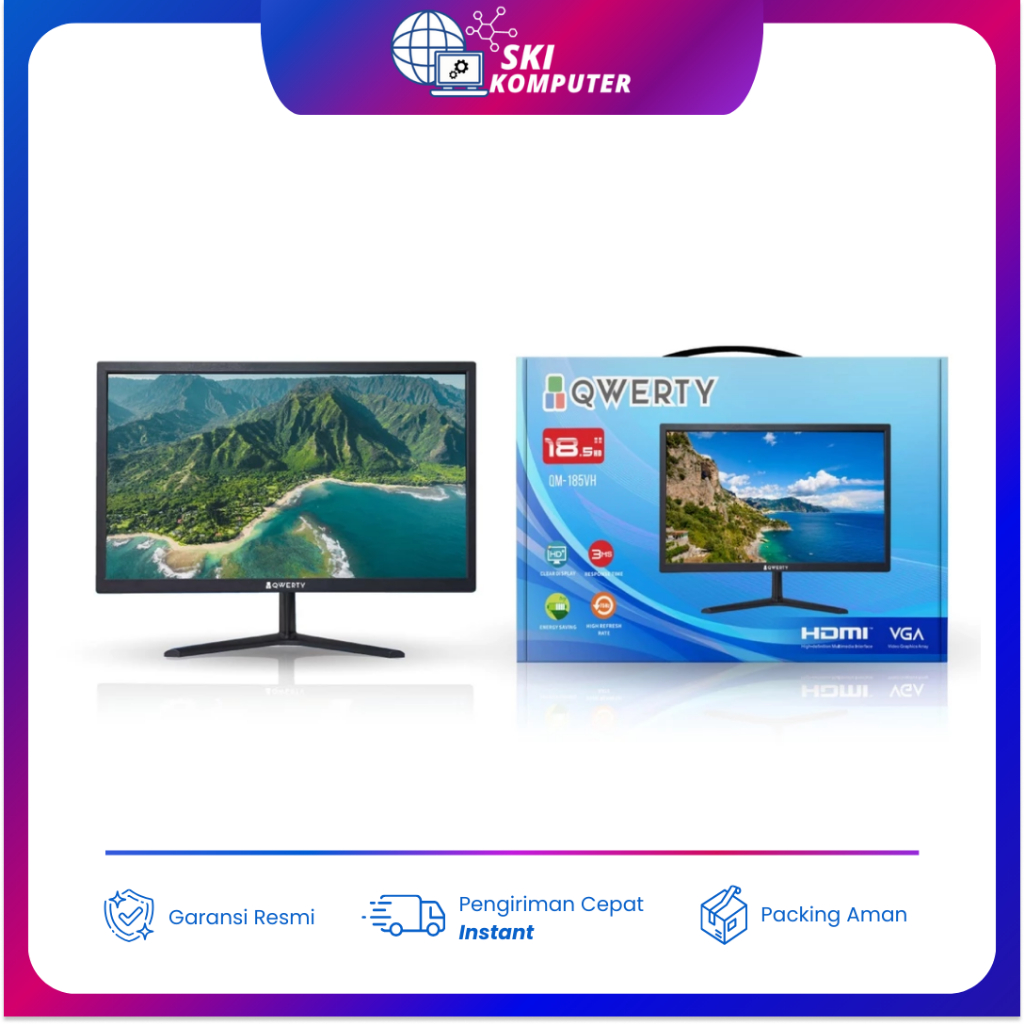 Jual MONITOR LED QWERTY 19" INCH GARANSI 1 TAHUN | Shopee Indonesia