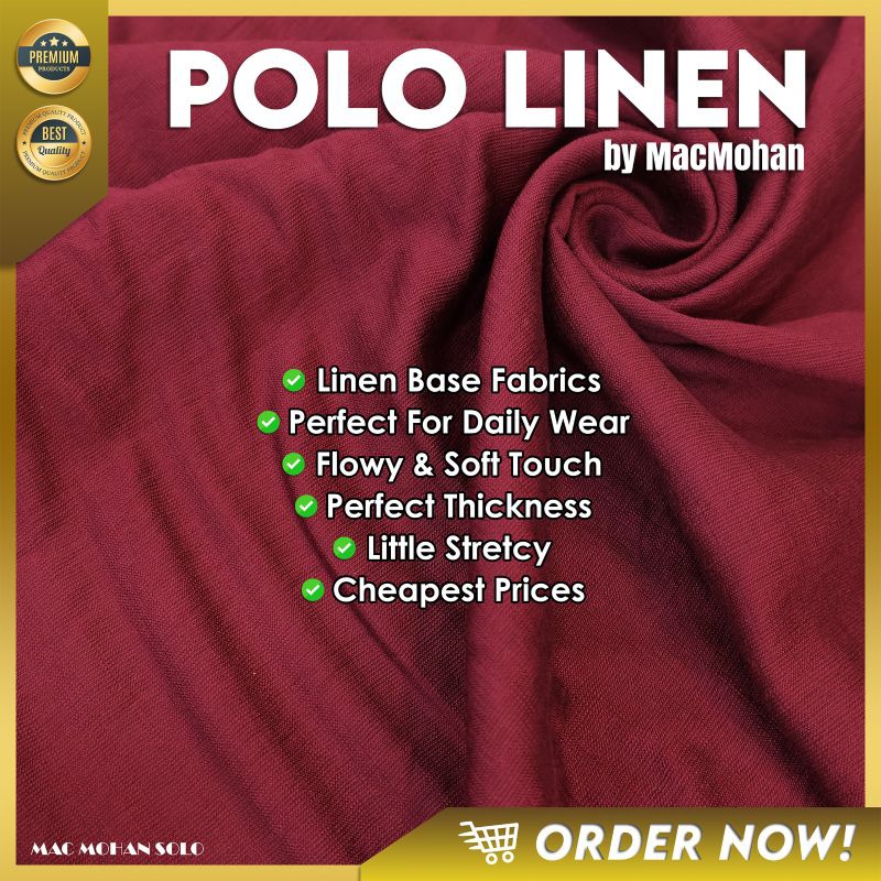 Jual KAIN “POLO LINEN” PREMIUM BAHAN LINEN POLO TERBARU KAIN KATUN BEST ...