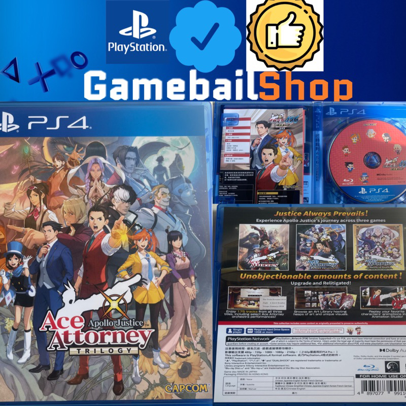 Jual Ace Attorney Apollo Justice Trilogy PS4 Game ( Reg 3 Asia / English ) KASET BD FISIK ...