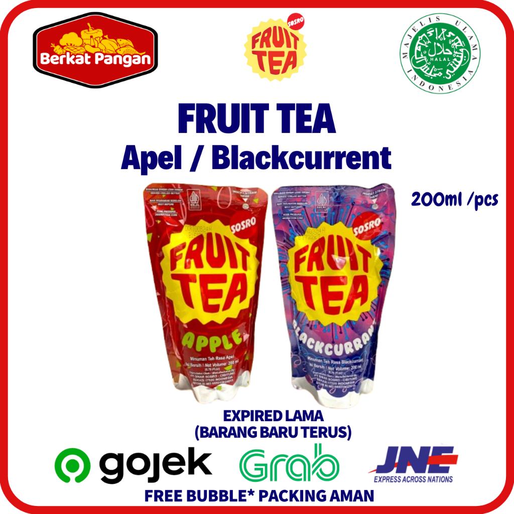Jual Fruit Tea Pouch 200ml Rasa Apel / Blackcurrent | Shopee Indonesia