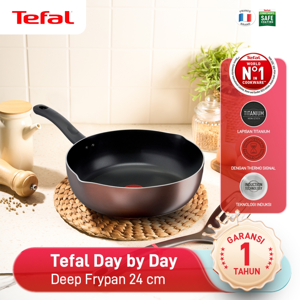 Jual Tefal Day by Day Deep Frypan 24cm Panci Wajan | Shopee Indonesia
