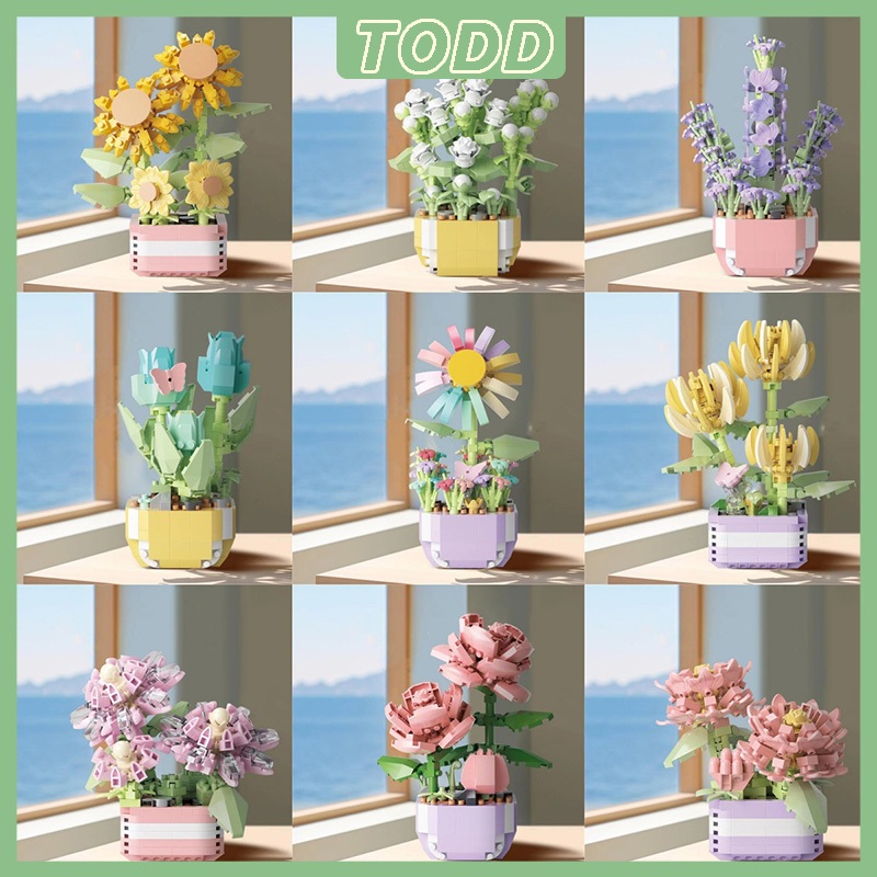 Jual TODD Pot Bunga Mainan Balok Susun DIY Hadiah Ulang Tahun Puzzle ...