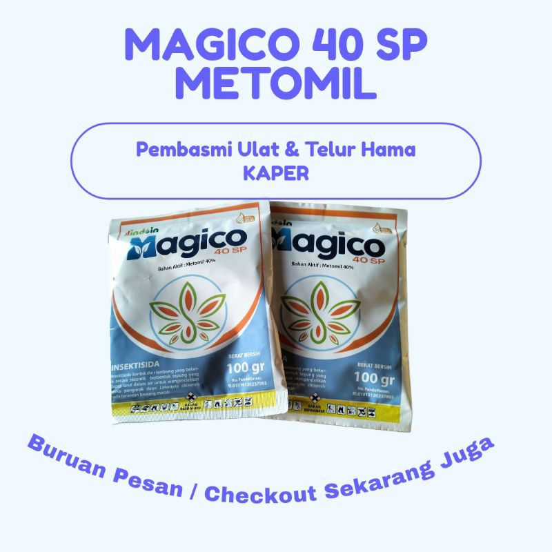 Jual Insektisida MAGICO 40 SP Metomil 100 gram untuk Ulat Padi, Jagung ...