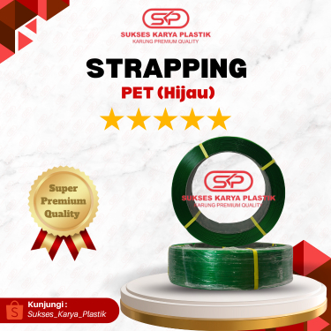 Jual TALI STRAPPING BAND / KLAM PET (HIJAU) 18 KG | Shopee Indonesia