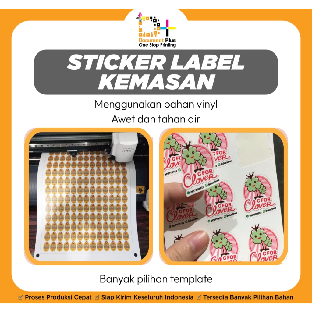Jual Stiker Label Makanan Custom vinyl / Sticker Label Makanan / Stiker ...