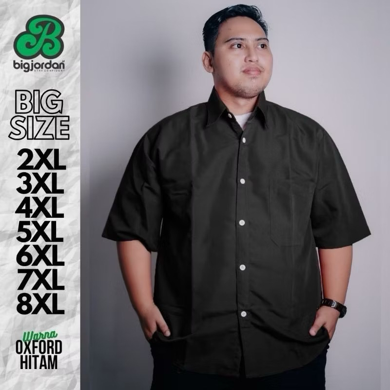 Jual Kemeja Polos Jumbo Pria - Ukuran Besar 5XL, 6XL, 7XL (LD 128-140 cm) | Shopee Indonesia