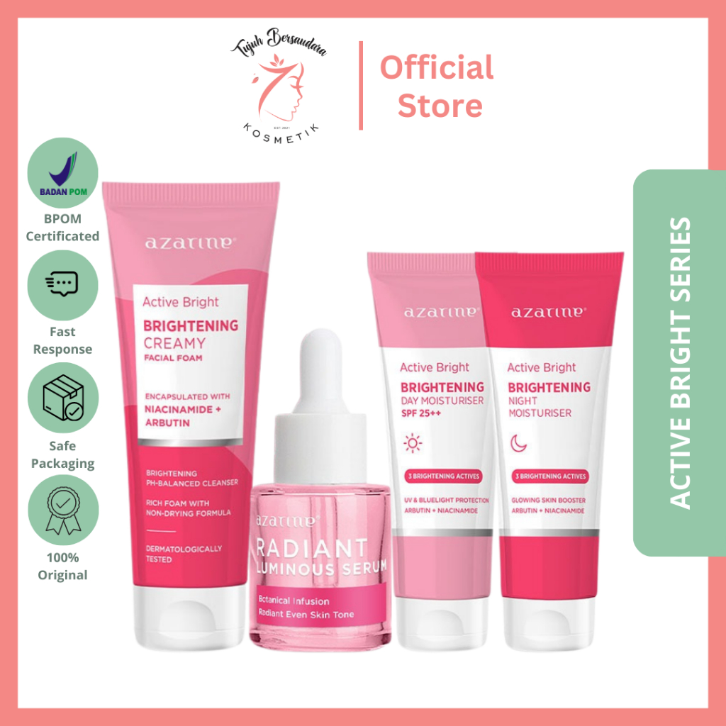 Jual Azarine Active Bright Series | Facial Foam | Luminous Serum ...