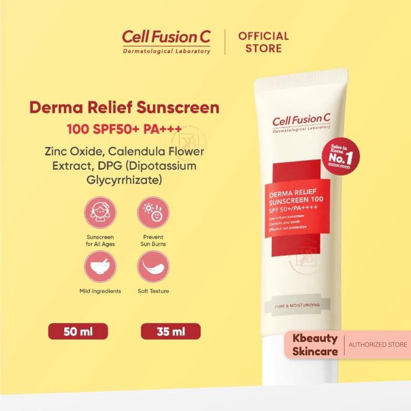 Jual CELL FUSION C - Derma Relief Sunscreen 100 SPF50+ PA++++ 50ml | Shopee Indonesia