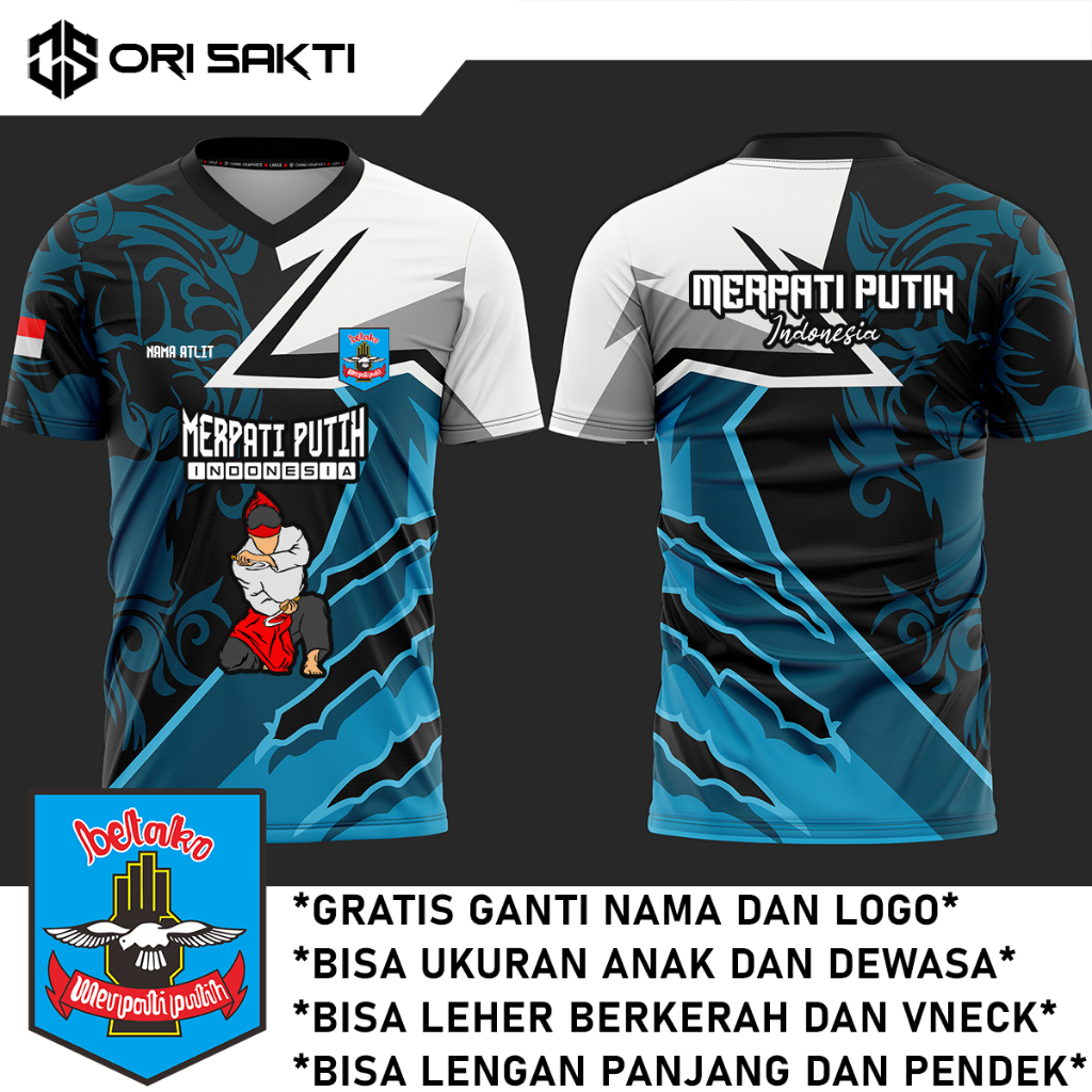 Jual Jersey pencak silat merpati putih custom bebas desain anak dan dewasa | Shopee Indonesia