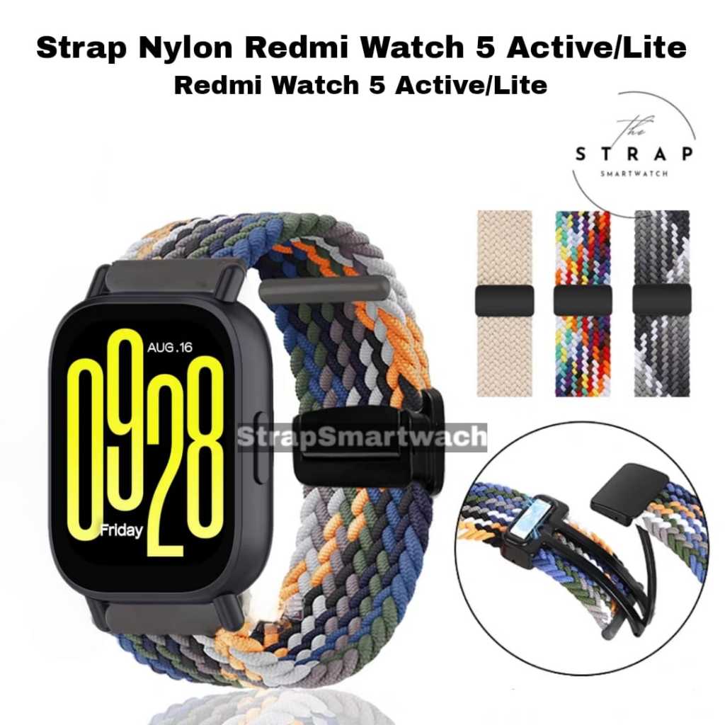 Jual Strap Nylon Magnet Redmi Watch 5 Active/Lite Strap Redmi Watch 5 ...