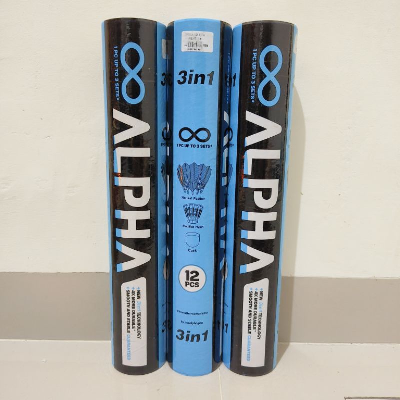 Jual shuttlecock alpha black 3 in 1original | Shopee Indonesia