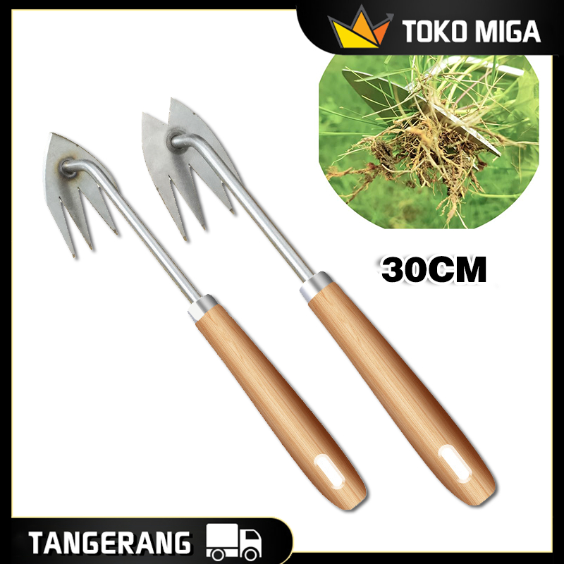 Jual 4 Gigi Cangkul Cabut Rumput Multifungsi Pencabut Rumput Manual ...
