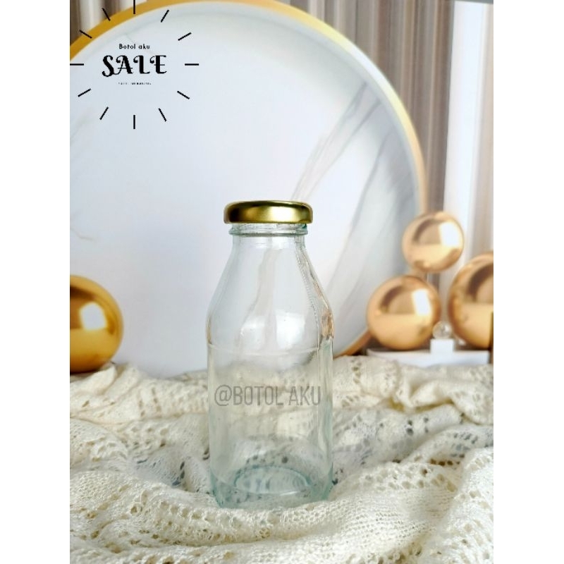 Jual Botol Kaca Bening Juice /susu ukuran 350ml ( baru ) | Shopee Indonesia