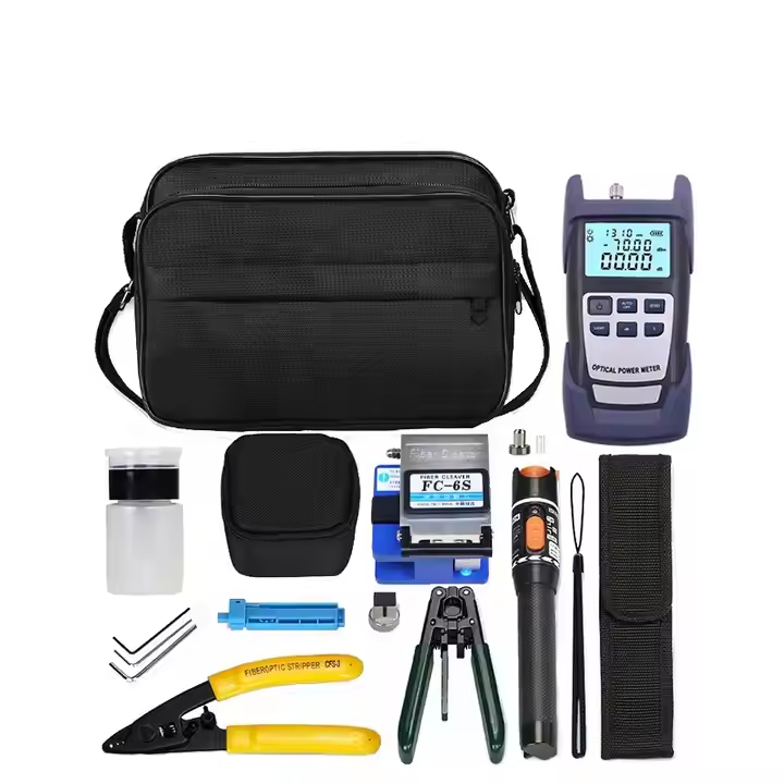 Jual FTTH Fiber Optic Tool Kit With Fiber Cleaver -70~+6dBm Optical ...